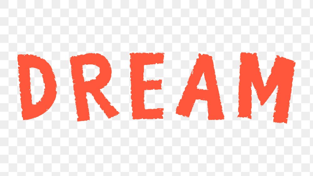 Orange dream doodle typography design | Premium PNG - rawpixel