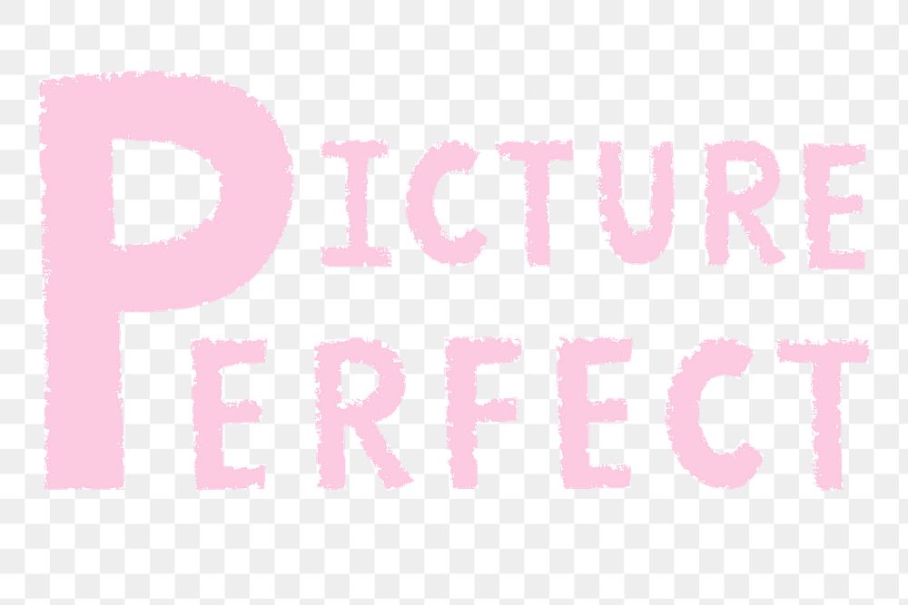 Picture perfect doodle typography design | Free PNG Sticker - rawpixel