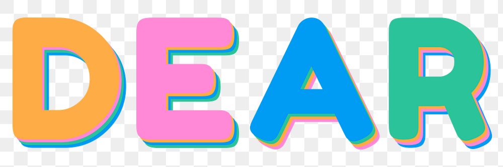 Dear png text typography font | Free PNG Sticker - rawpixel