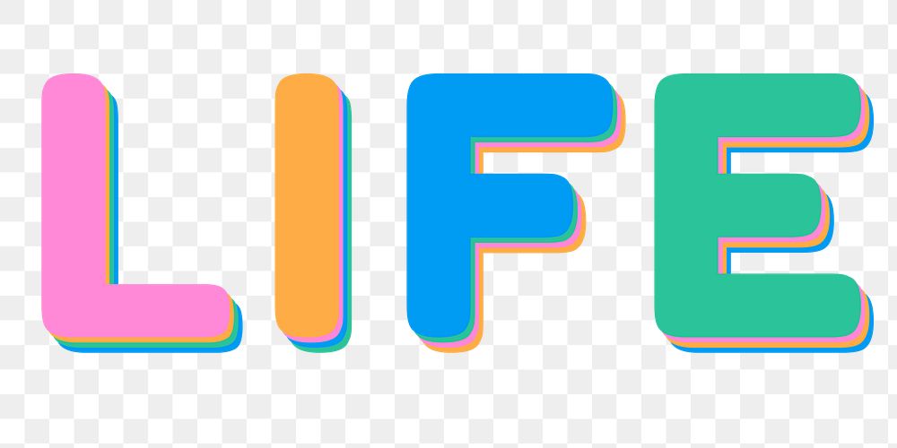 Png life bold text typography | Premium PNG Sticker - rawpixel