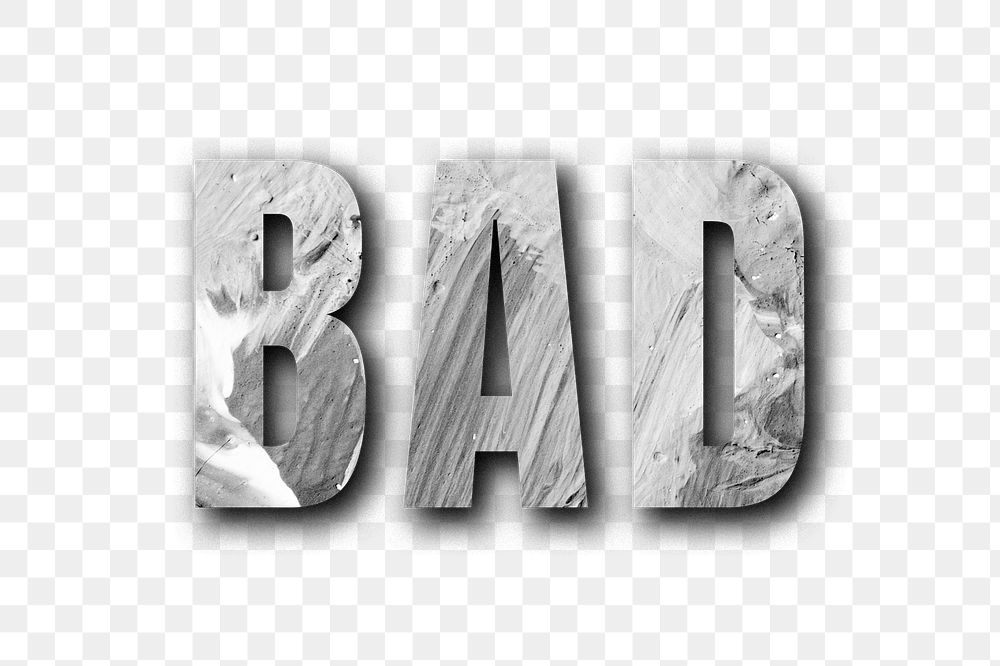 Bad uppercase letters typography design | Free PNG Sticker - rawpixel