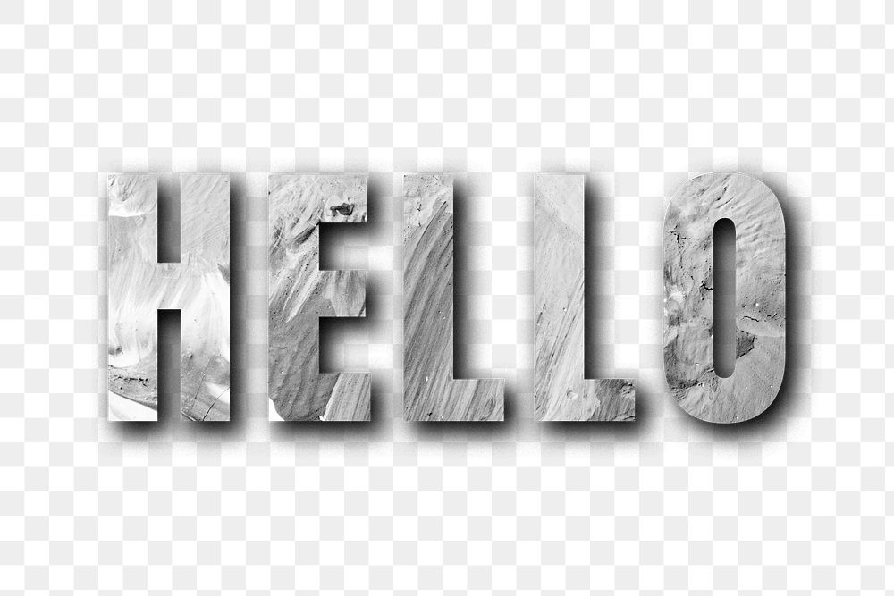 Hello uppercase letters typography design | Free PNG Sticker - rawpixel