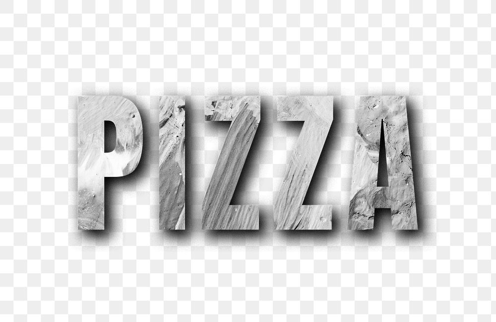 Pizza uppercase letters typography design | Premium PNG Sticker - rawpixel