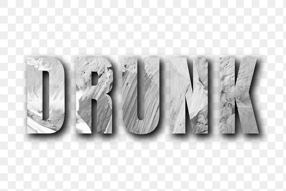 Drunk uppercase letters typography design | Premium PNG Sticker - rawpixel