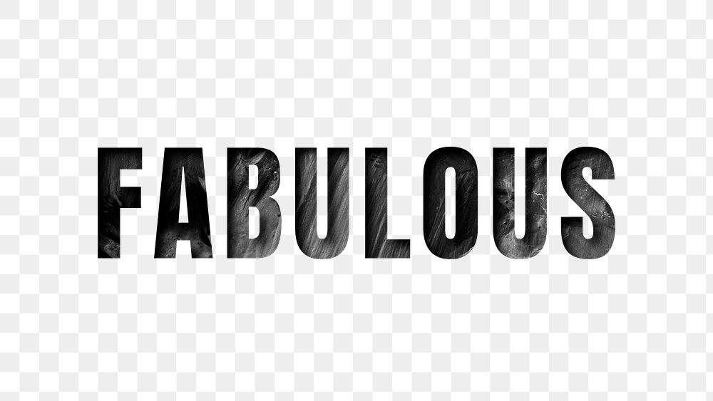 Fabulous uppercase letters typography design | Premium PNG Sticker ...