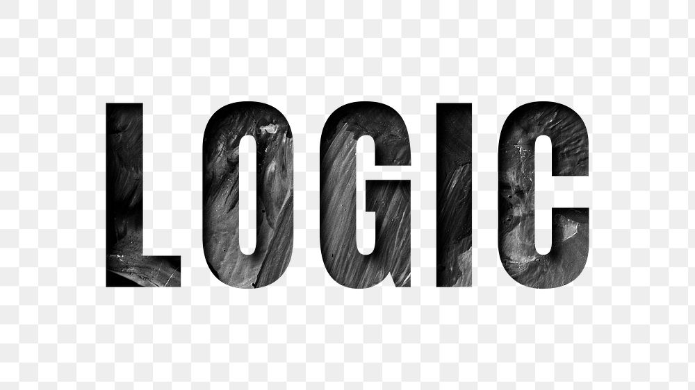 Logic uppercase letters typography design | Premium PNG Sticker - rawpixel