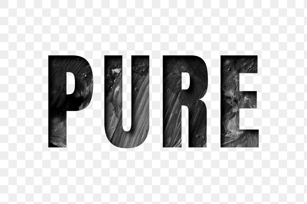 Pure uppercase letters typography design | Premium PNG - rawpixel