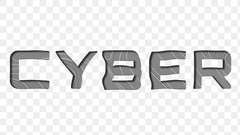 Dark gray cyber word topographic | Premium PNG Sticker - rawpixel