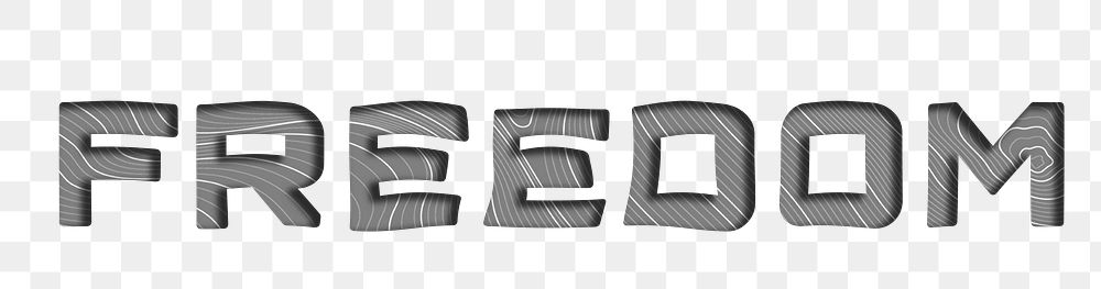 Dark gray freedom word topographic | Premium PNG Sticker - rawpixel