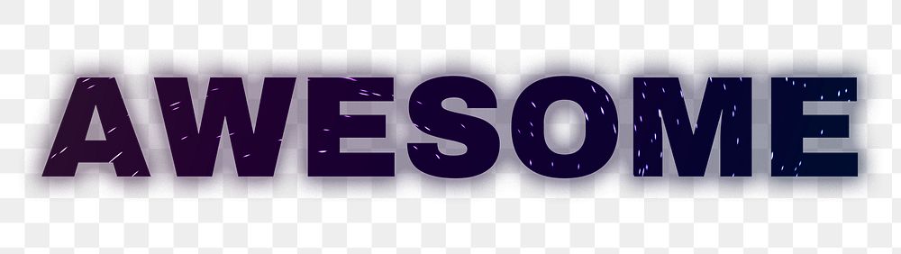 Synthwave neon awesome png text | Premium PNG Sticker - rawpixel