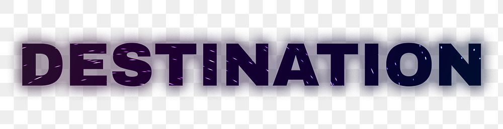 Transparent futuristic neon destination text | Premium PNG Sticker ...