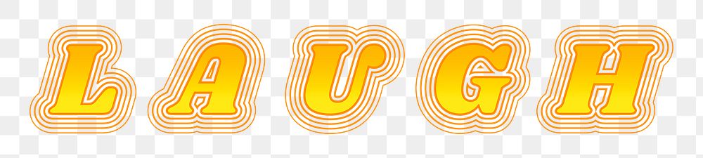 Laugh png retro font typography | Premium PNG Sticker - rawpixel