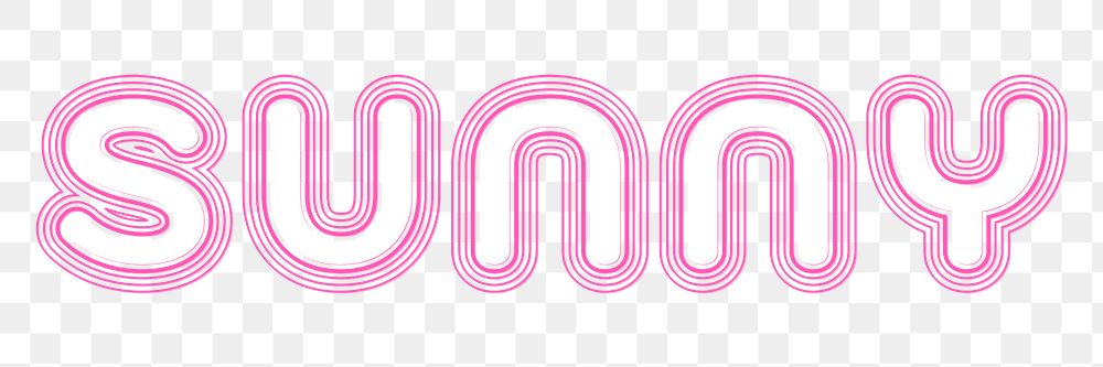 Transparent sunny offset stroke letters | Premium PNG Sticker - rawpixel