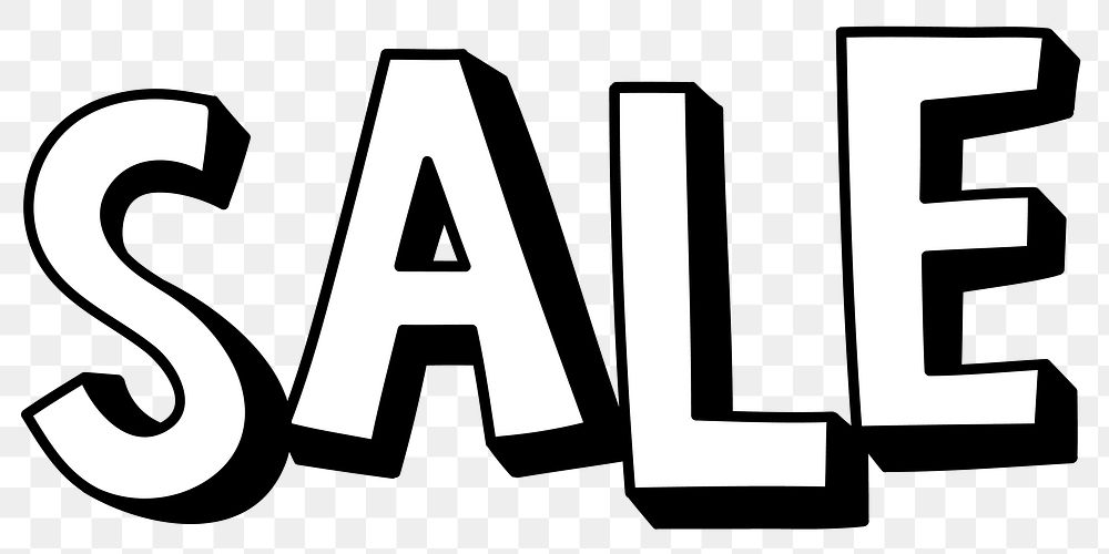 Sale shadow font typography png | Free PNG Sticker - rawpixel