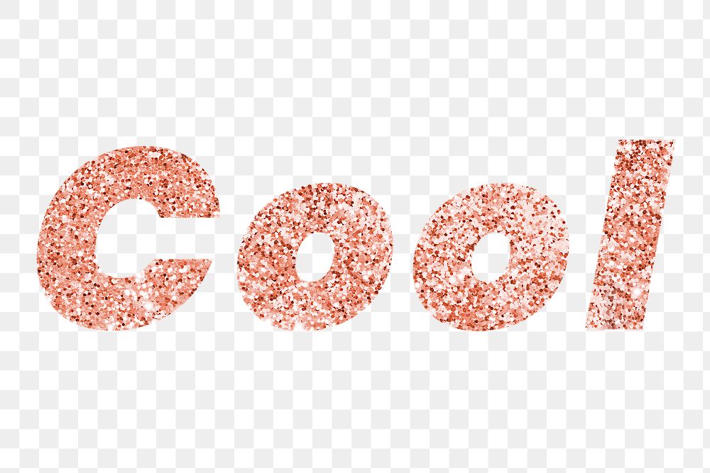 Glittery cool typography design element | Free PNG Sticker - rawpixel