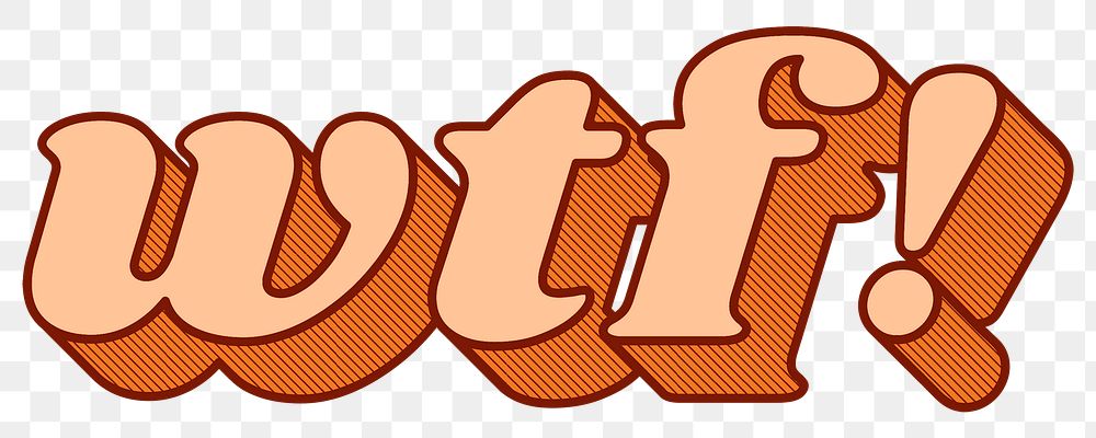WTF! typography png bold font | Premium PNG Sticker - rawpixel