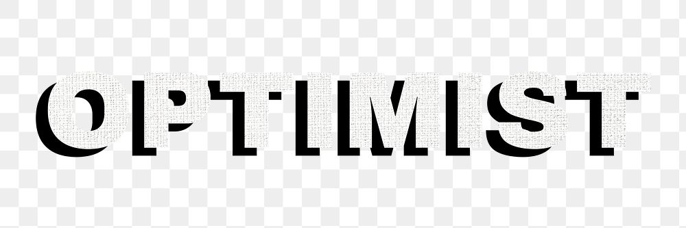 Png optimist bold font word | Premium PNG Sticker - rawpixel