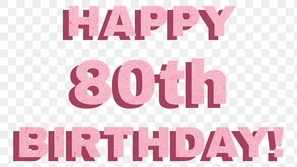 Happy 80th Birthday PNG Images | Free Photos, PNG Stickers, Wallpapers ...