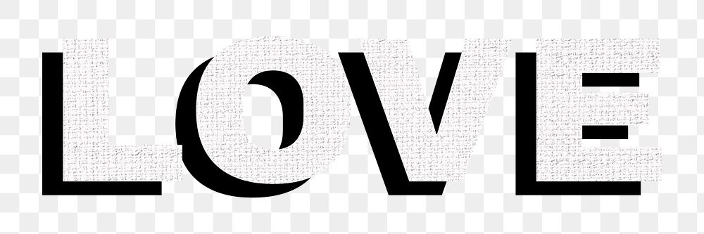 Bold love word typography png | Premium PNG Sticker - rawpixel