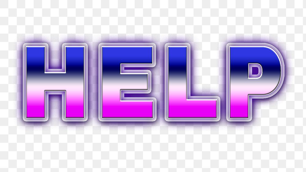 Help retro style word design | Premium PNG Sticker - rawpixel