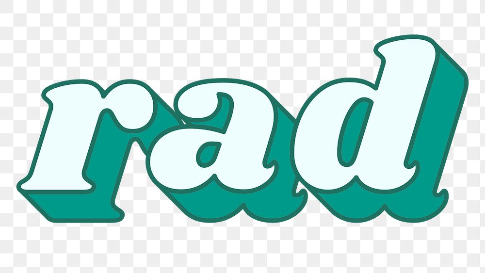 Rad lettering png shadow effect | Premium PNG - rawpixel