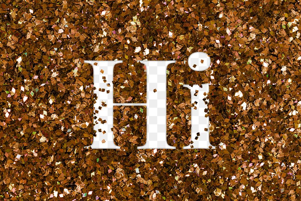 Hi glittery png greeting text | Premium PNG - rawpixel