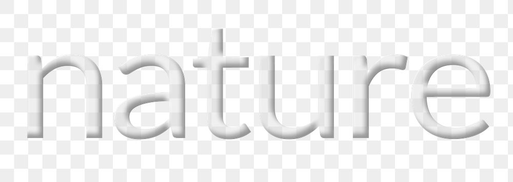 Word nature embossed font png | Premium PNG Sticker - rawpixel