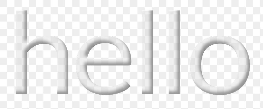 Hello embossed png font typography | Premium PNG Sticker - rawpixel