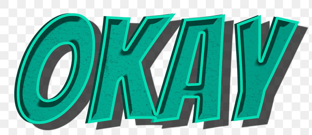 Okay png cartoon font typography | Premium PNG Sticker - rawpixel