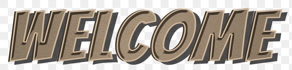 Welcome retro style png typography | Premium PNG Sticker - rawpixel