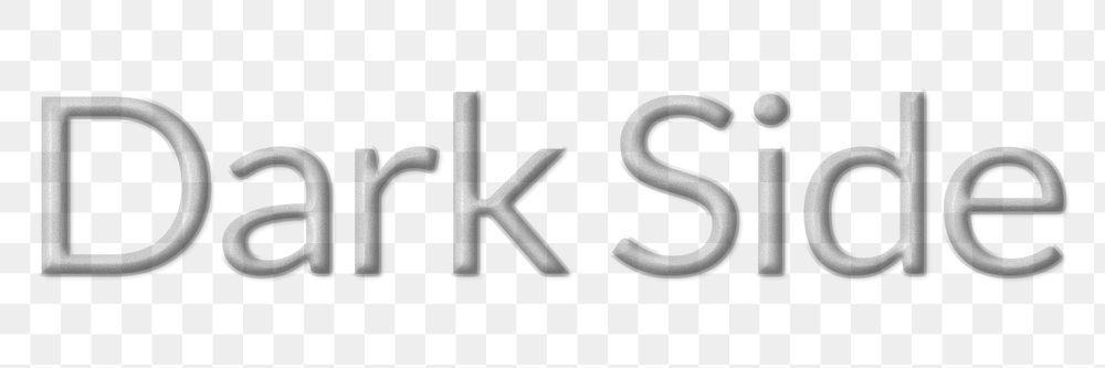 Dark side emboss text png | Premium PNG Sticker - rawpixel