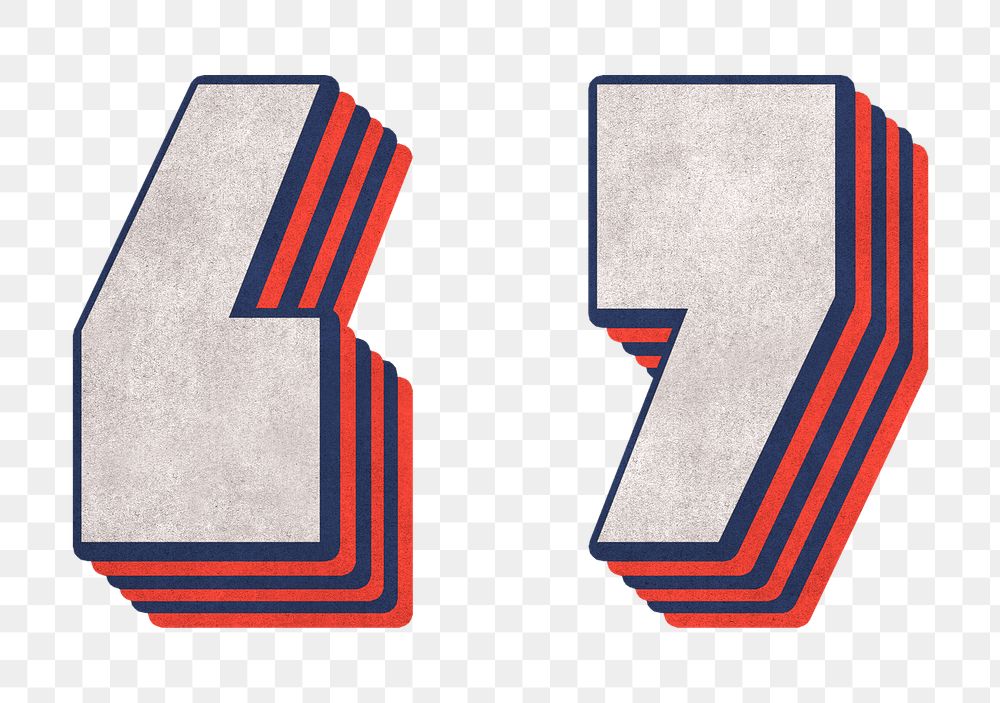 Layered apostrophe sign png typography | Premium PNG Sticker - rawpixel