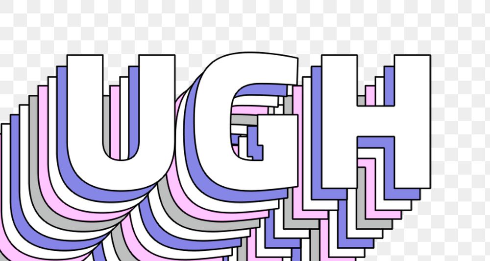 Png Ugh layered text typography | Premium PNG - rawpixel