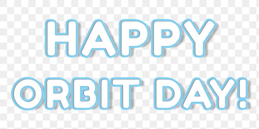 Bold neon happy orbit day! | Premium PNG Sticker - rawpixel