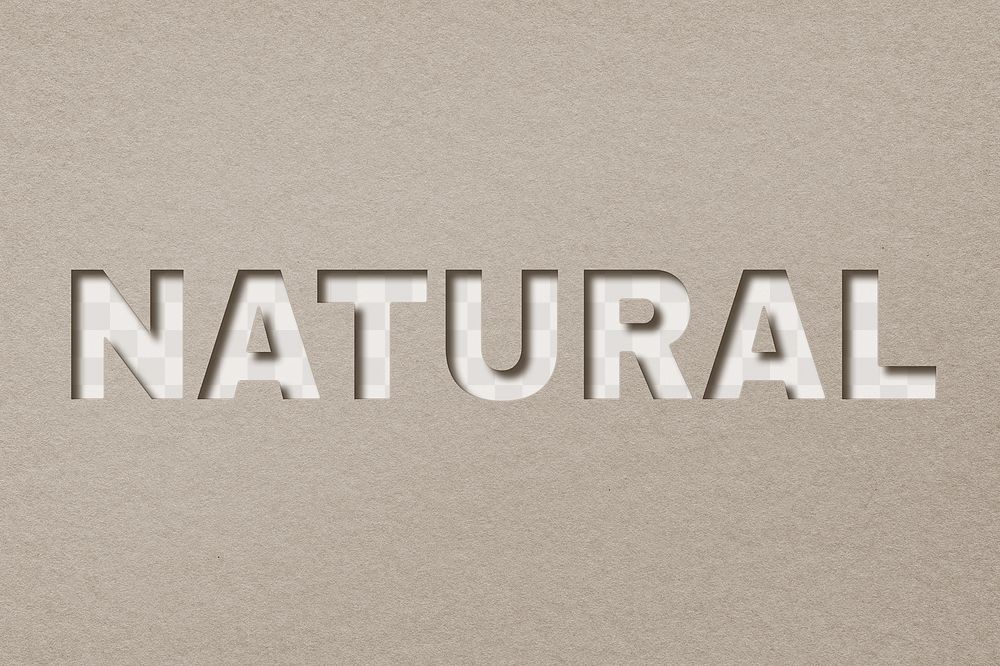 Paper cut natural word png | Premium PNG - rawpixel