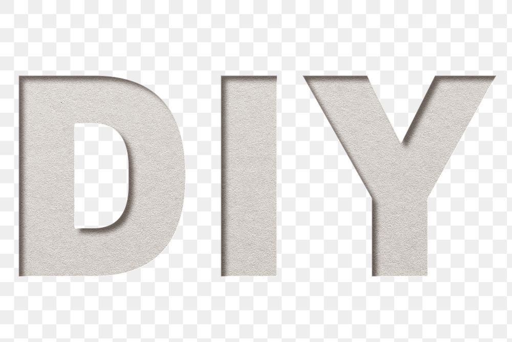 DIY lettering png paper cut | Premium PNG Sticker - rawpixel