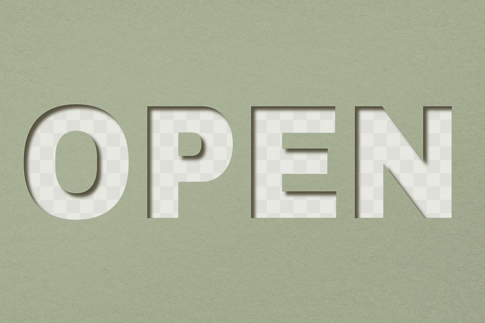 Png word open paper cut | Premium PNG - rawpixel