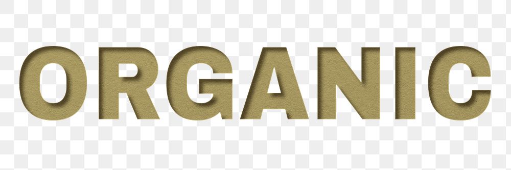 Png word organic paper cut | Premium PNG Sticker - rawpixel