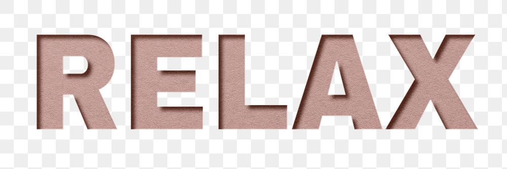 Png word relax paper cut | Premium PNG Sticker - rawpixel