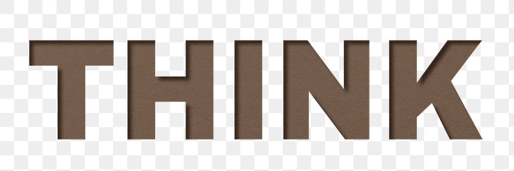 Png word think bold font | Premium PNG Sticker - rawpixel