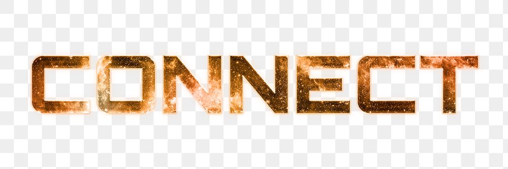 CONNECT word png typography galaxy | Premium PNG - rawpixel
