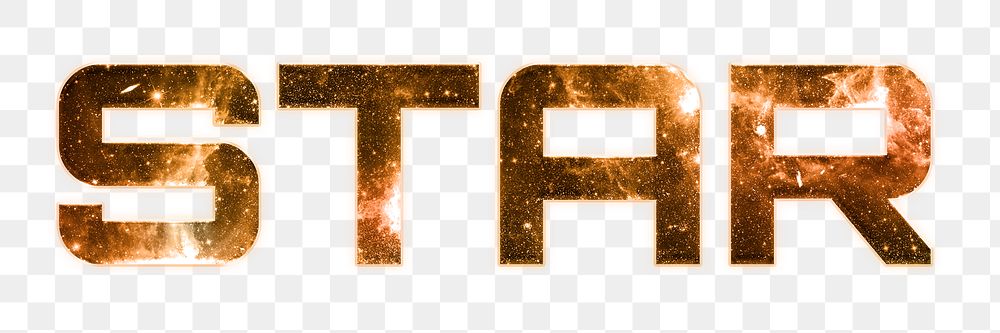 STAR text png brown typography | Premium PNG Sticker - rawpixel