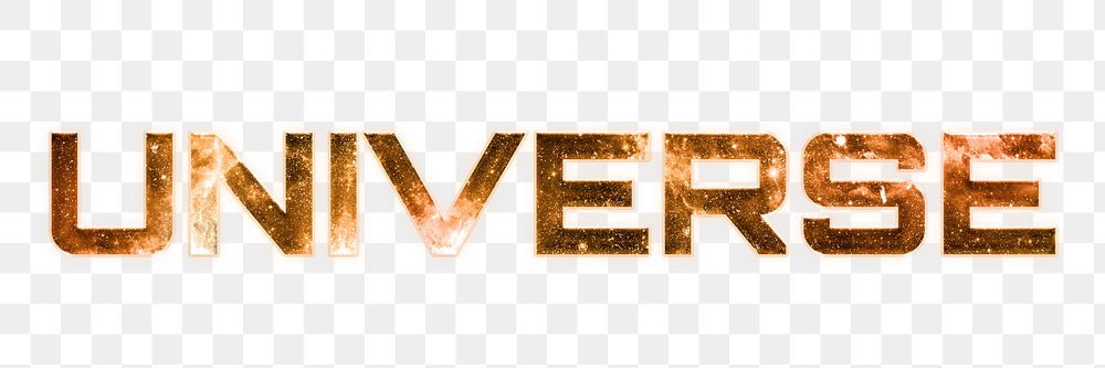 UNIVERSE text png brown typography | Premium PNG Sticker - rawpixel