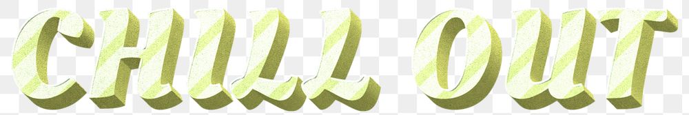 Png chill word striped font | Premium PNG Sticker - rawpixel