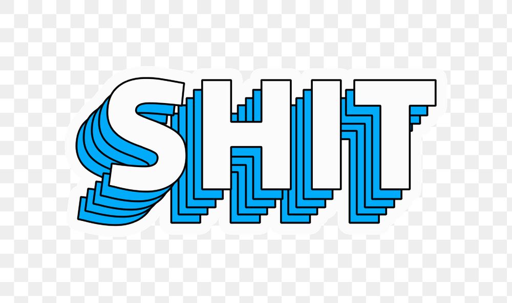 Shit png sticker retro layered | Premium PNG Sticker - rawpixel
