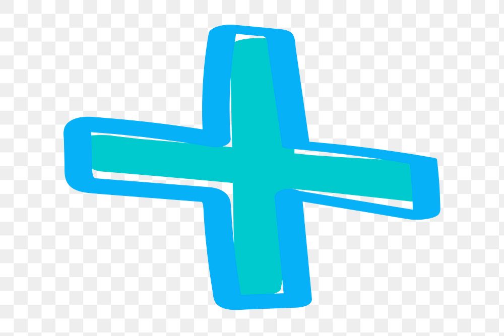 Png doodle plus sign typography | Premium PNG Sticker - rawpixel