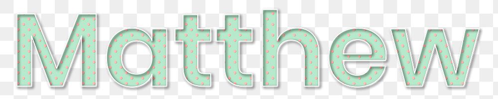 Matthew name png polka dot | Free PNG Sticker - rawpixel