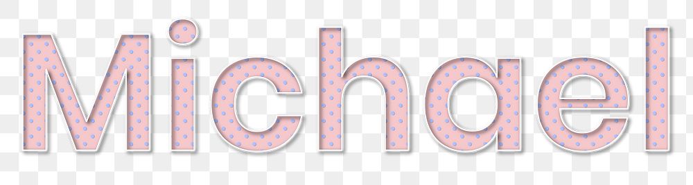 Michael name png polka dot | Free PNG Sticker - rawpixel