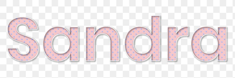 Sandra name png polka dot | Premium PNG Sticker - rawpixel