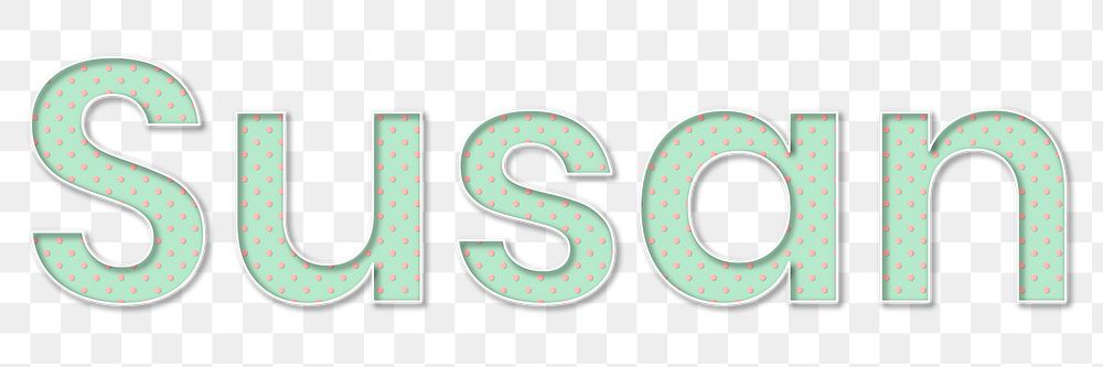 Png female name Susan typography | Premium PNG Sticker - rawpixel